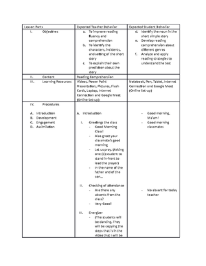 Toaz - dll - SENIOR HIGH SCHOOL GRADE 11 Session 1 Session 2 Session 3 11 Session 4 Session 5 I ...
