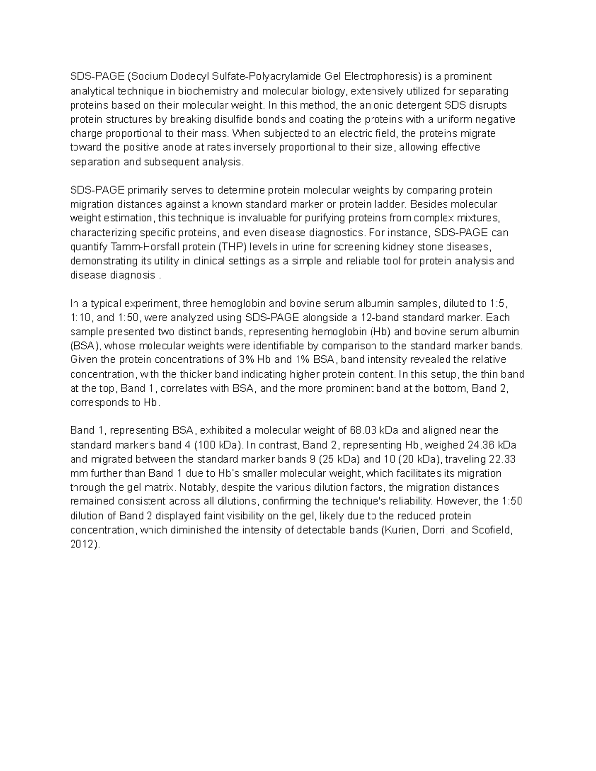 Sodium Dodecyl Sulfate-Polyacrylamide Gel Electrophoresis - In this ...