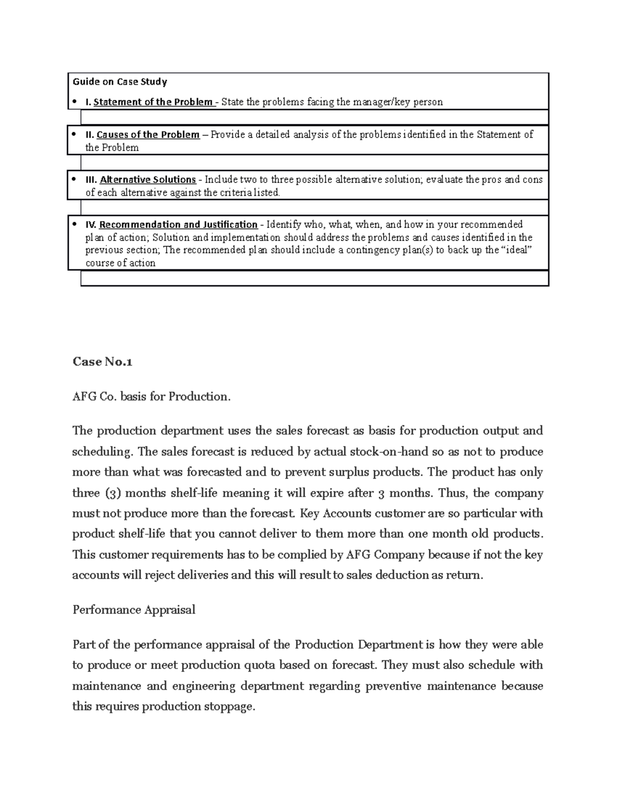 Case Study AG 1 - I wish this can help those who'll see it. - Guide on ...