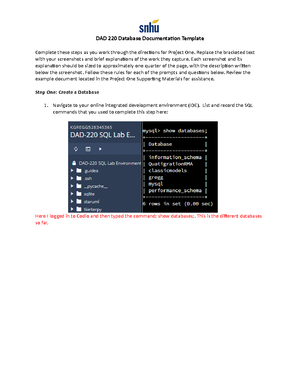 3-3 Major Activity: Create a Database - DAD 220 Module Three Major ...
