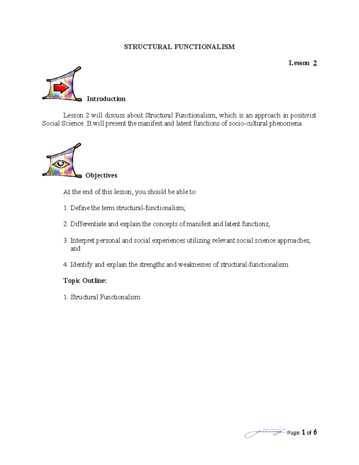 Lesson 2 DISS Structural Functionalism - STRUCTURAL FUNCTIONALISM ...