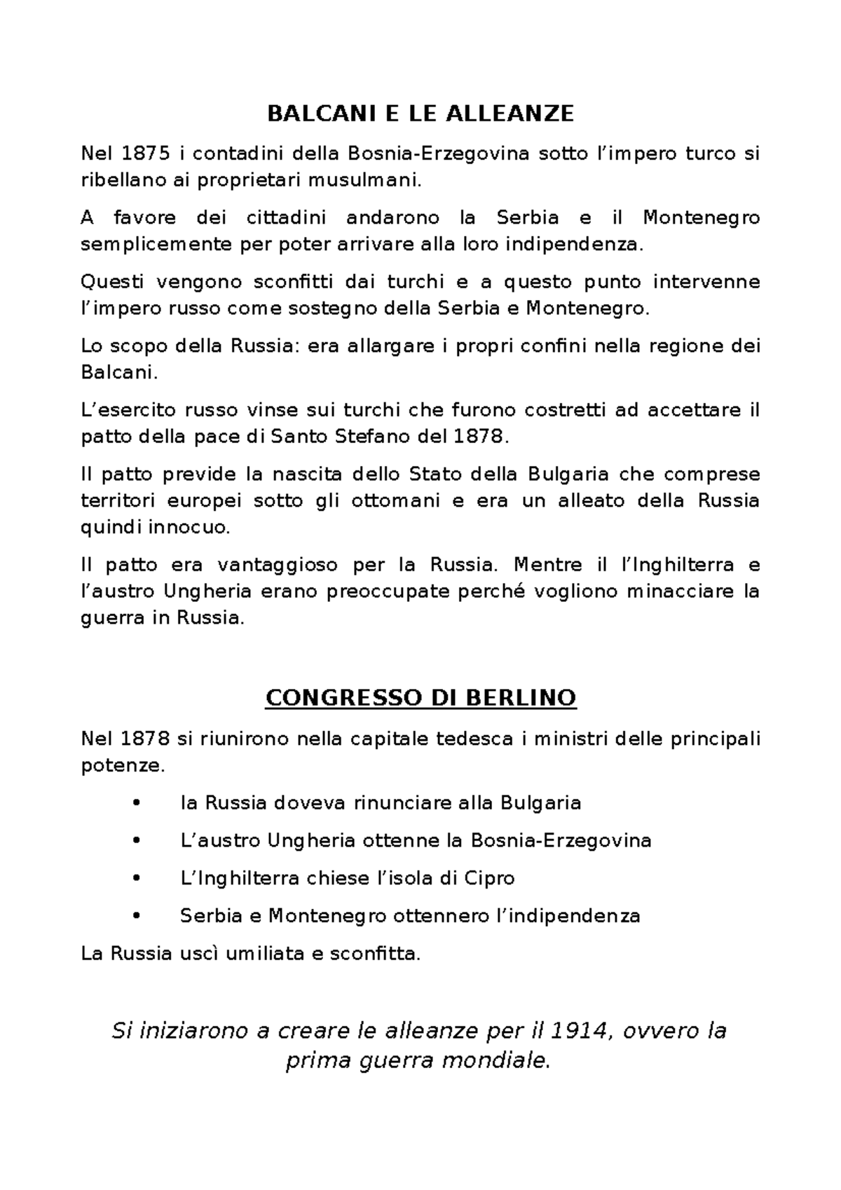 Balcani E GLI Alleati CON Guerra Balcanica - BALCANI E LE ALLEANZE Nel ...