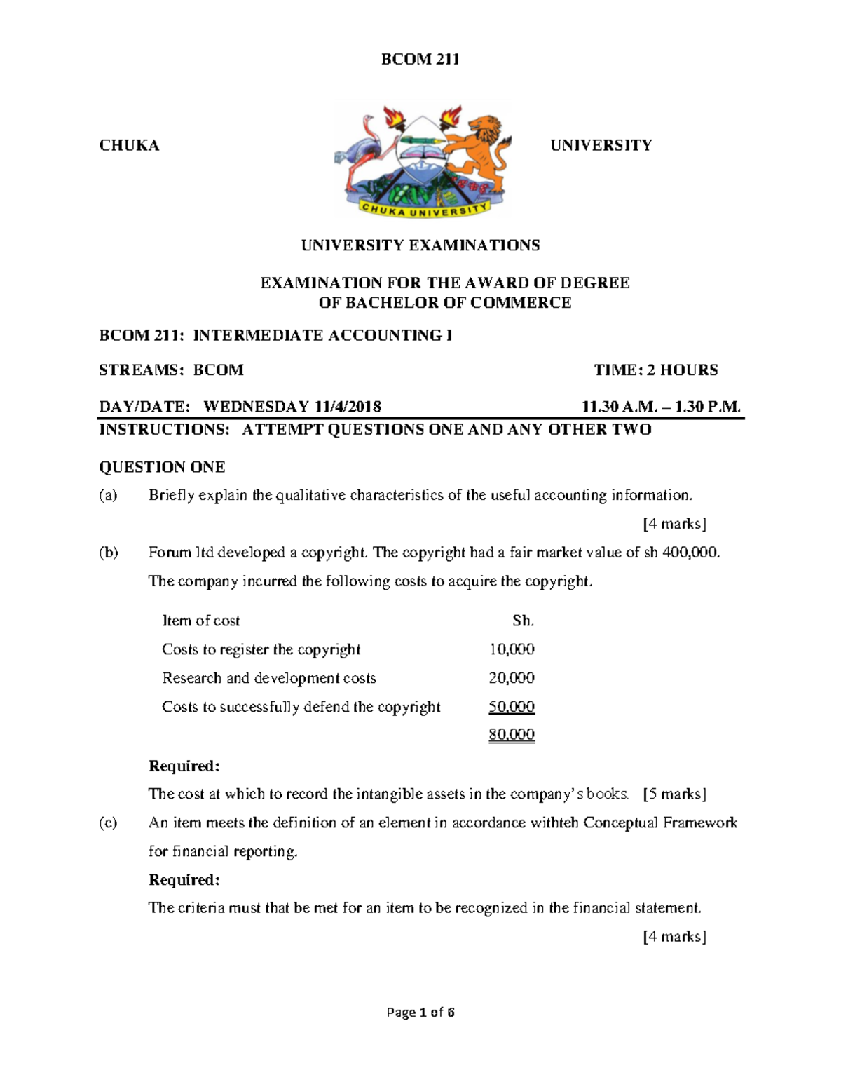 BCOM 211 - Lecture notes notes - CHUKA UNIVERSITY UNIVERSITY ...