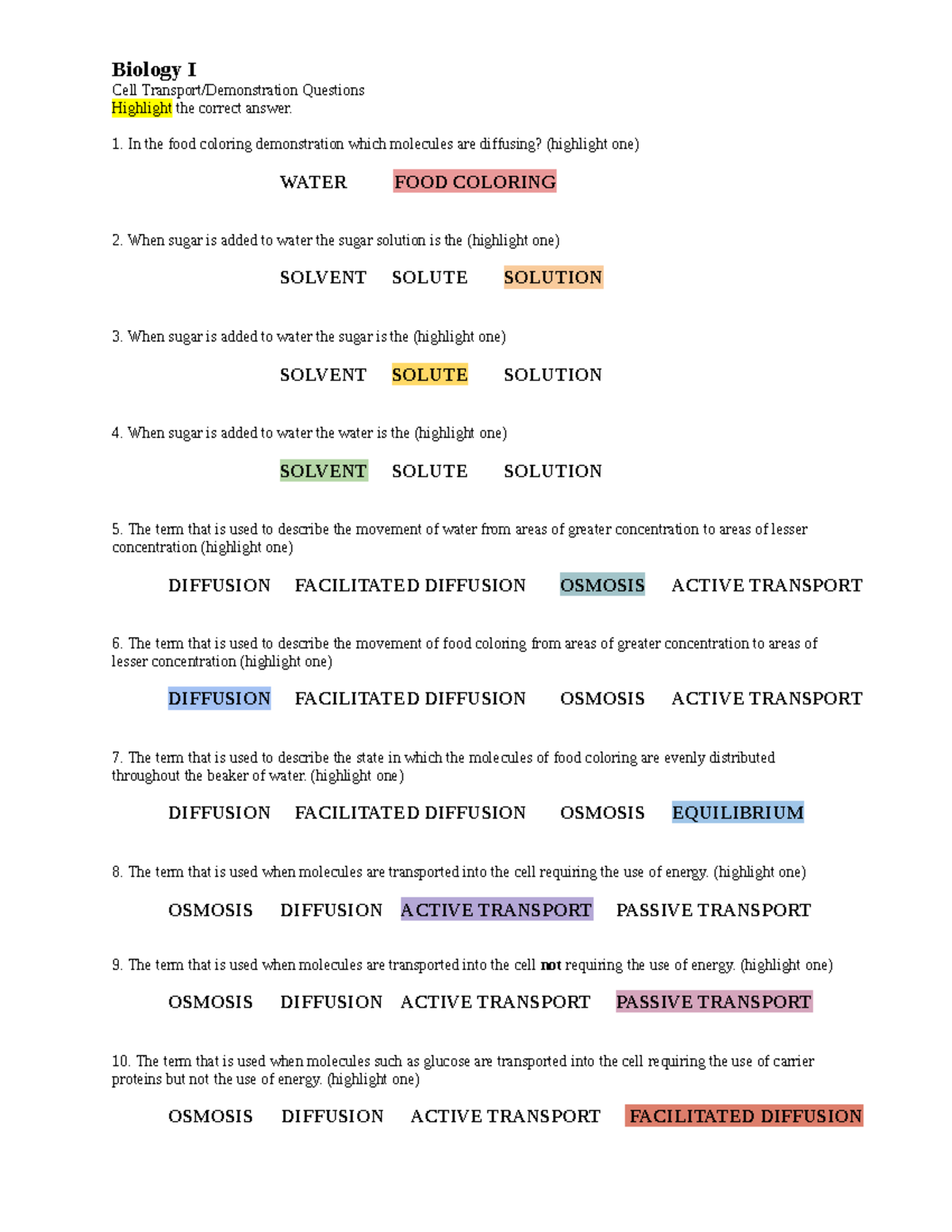 Ashlee Jackson - Cell Transport Demos 2021 CW - Biology I Cell ...