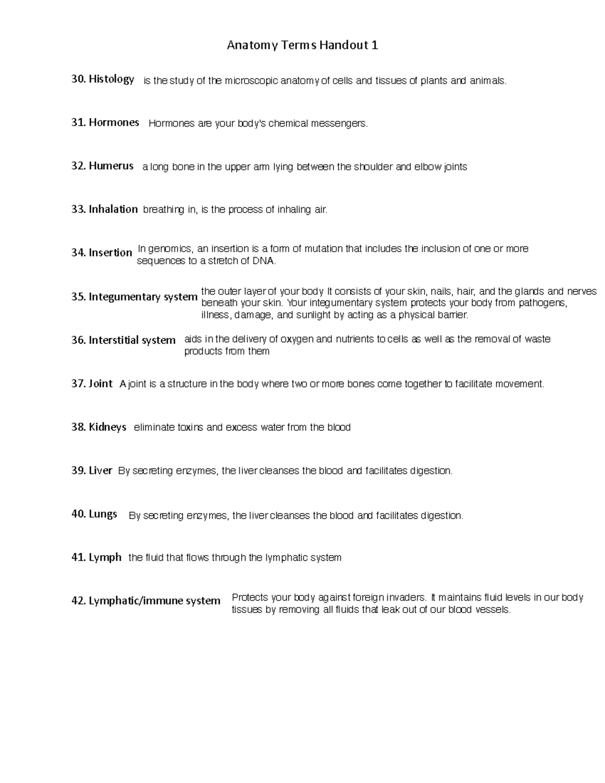 Anatomy Terms Handout 1 (dragged) 3 - BIOL 2 - Anatomy Terms Handout 1 ...