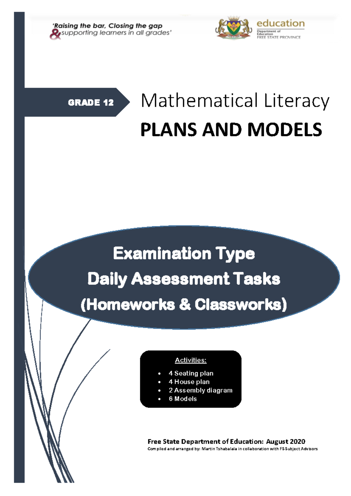 Daily Assessment Tasks Plans and Models - GRADE 12 Mathematical ...