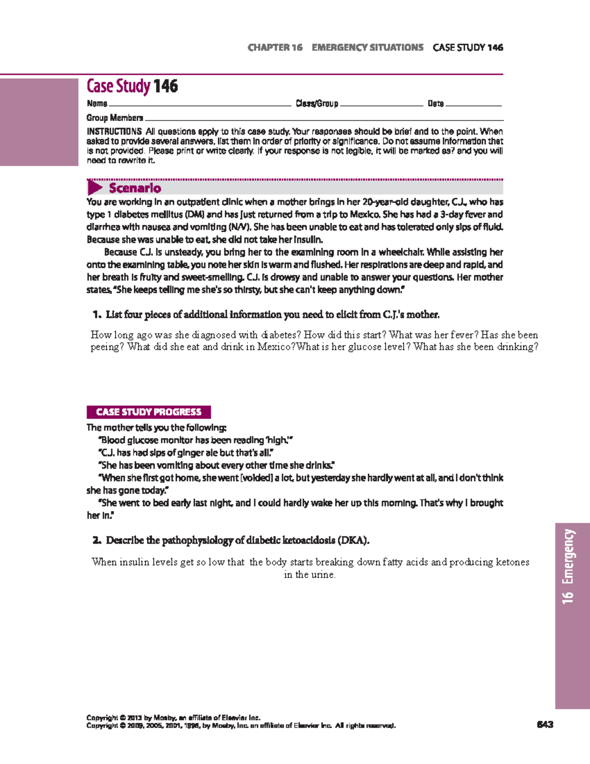 DKA Case Study - NURS 481 - Studocu