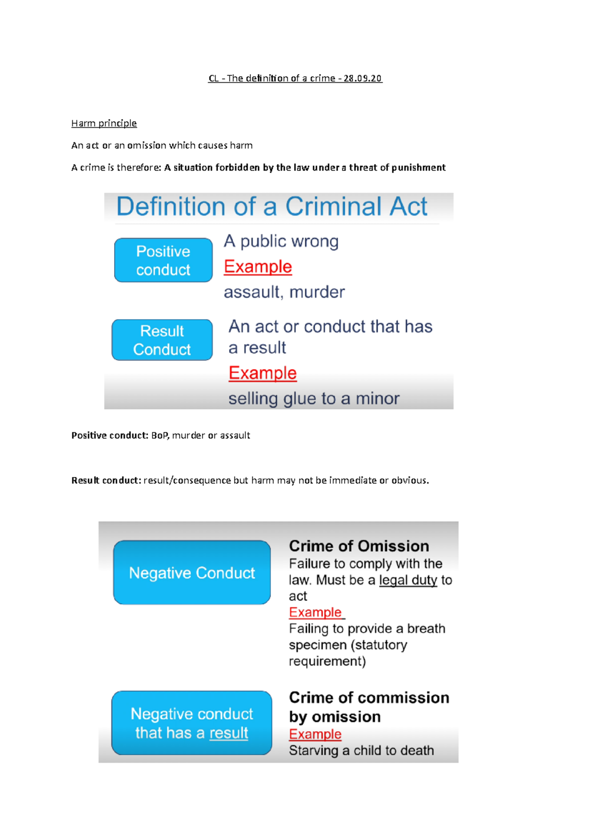 (2) CL- The definition of a crime - 28 - CL - The definition of a crime ...
