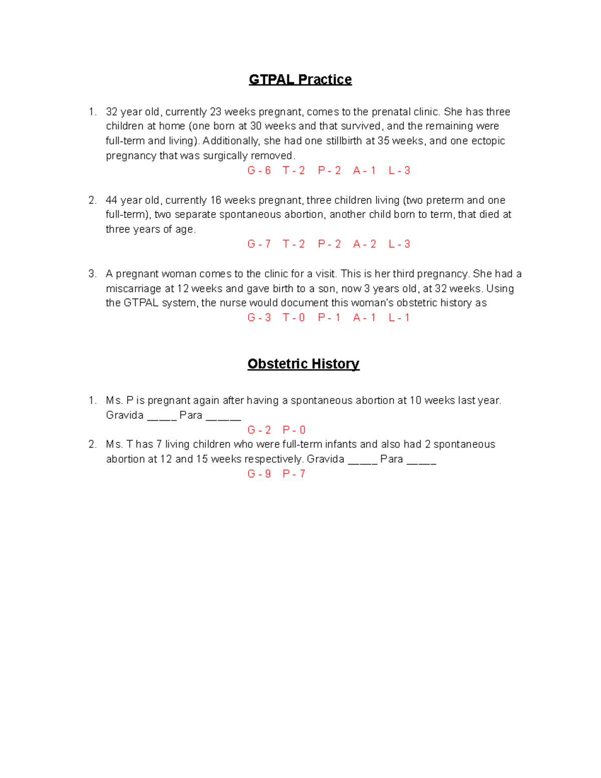 Gtpal Practice - GTPAL Practice 32 year old, currently 23 weeks ...