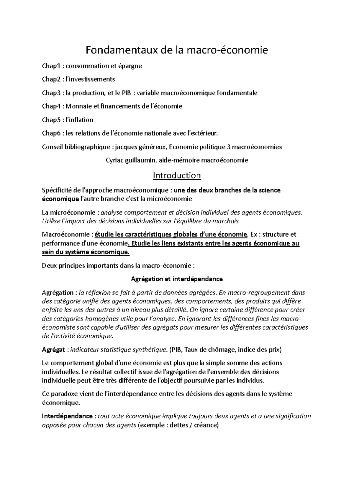 Fondamentaux de la macro - Fondamentaux de la macro-économie Chap1 : consommation et épargne ...