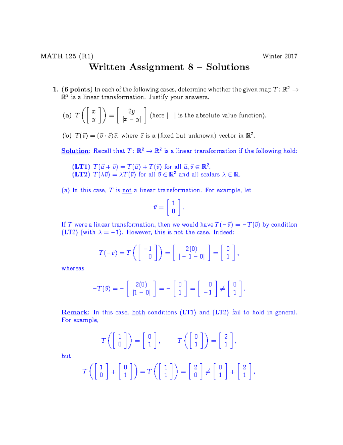 HW8Sol - homework - MATH 125 (R1) Winter 2017 Written Assignment 8 – Solutions (6 points) In ...