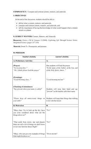 LP Grade-7 Saturated and Unsaturated Solutions - Lesson Plan in Science ...