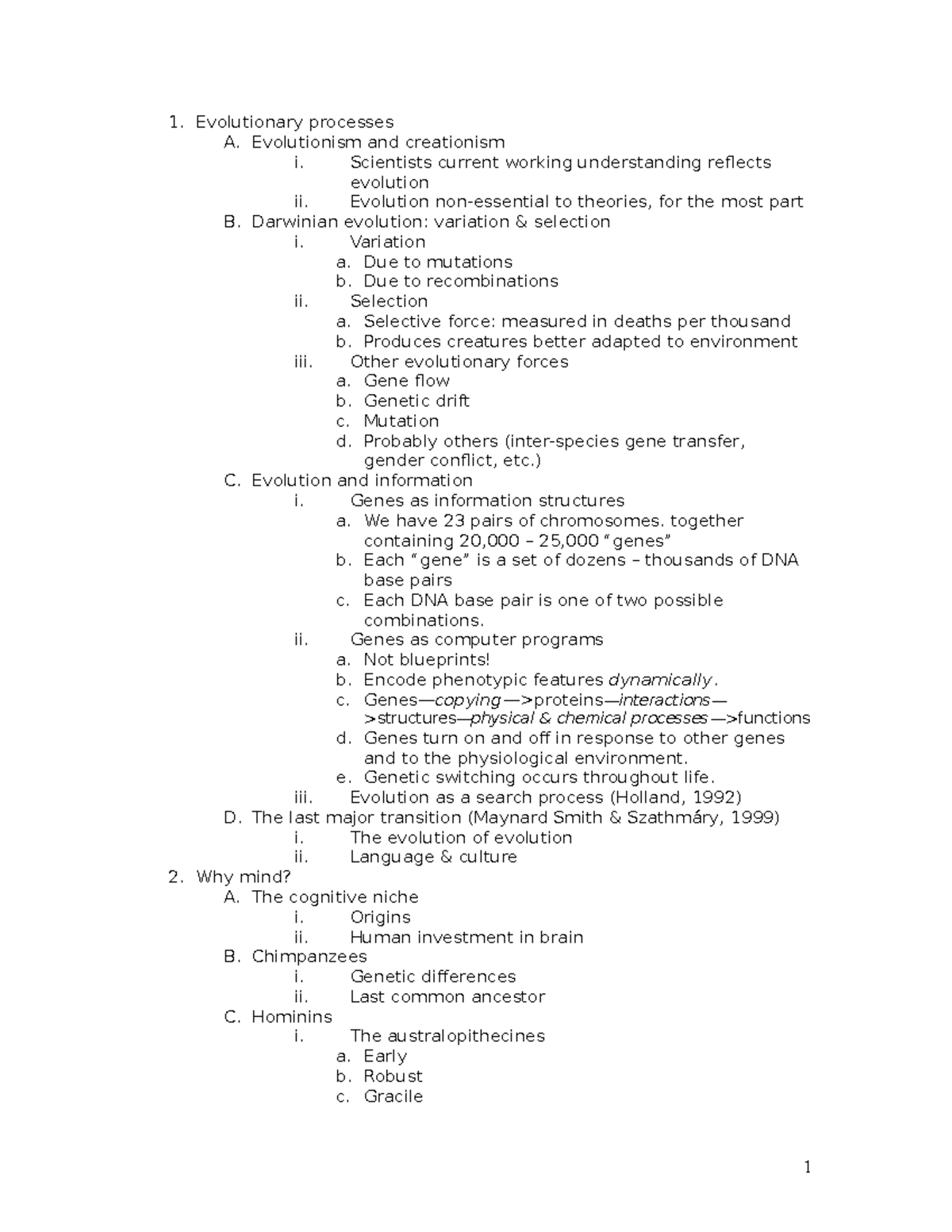 Evolutionary processes - Evolutionism and creationism i. Scientists ...