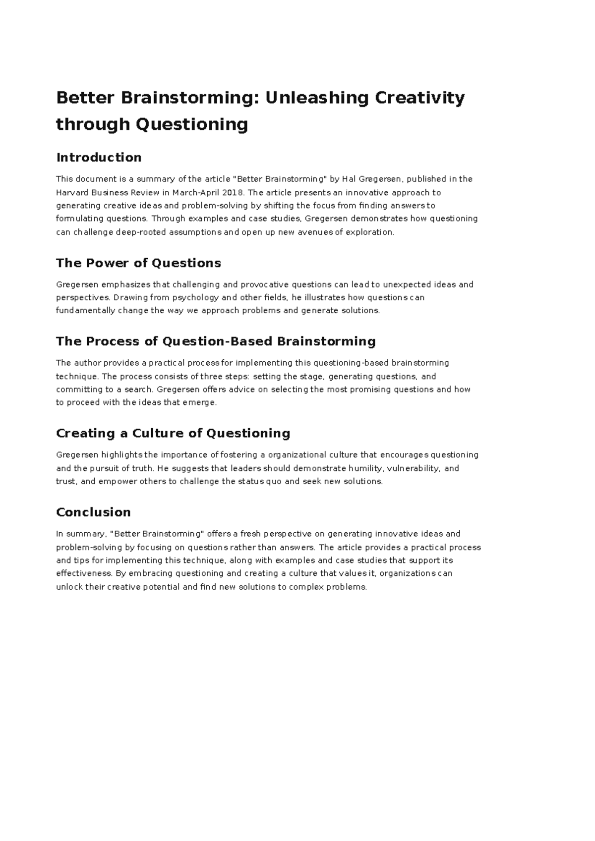 Brainstorming process - Better Brainstorming: Unleashing Creativity ...