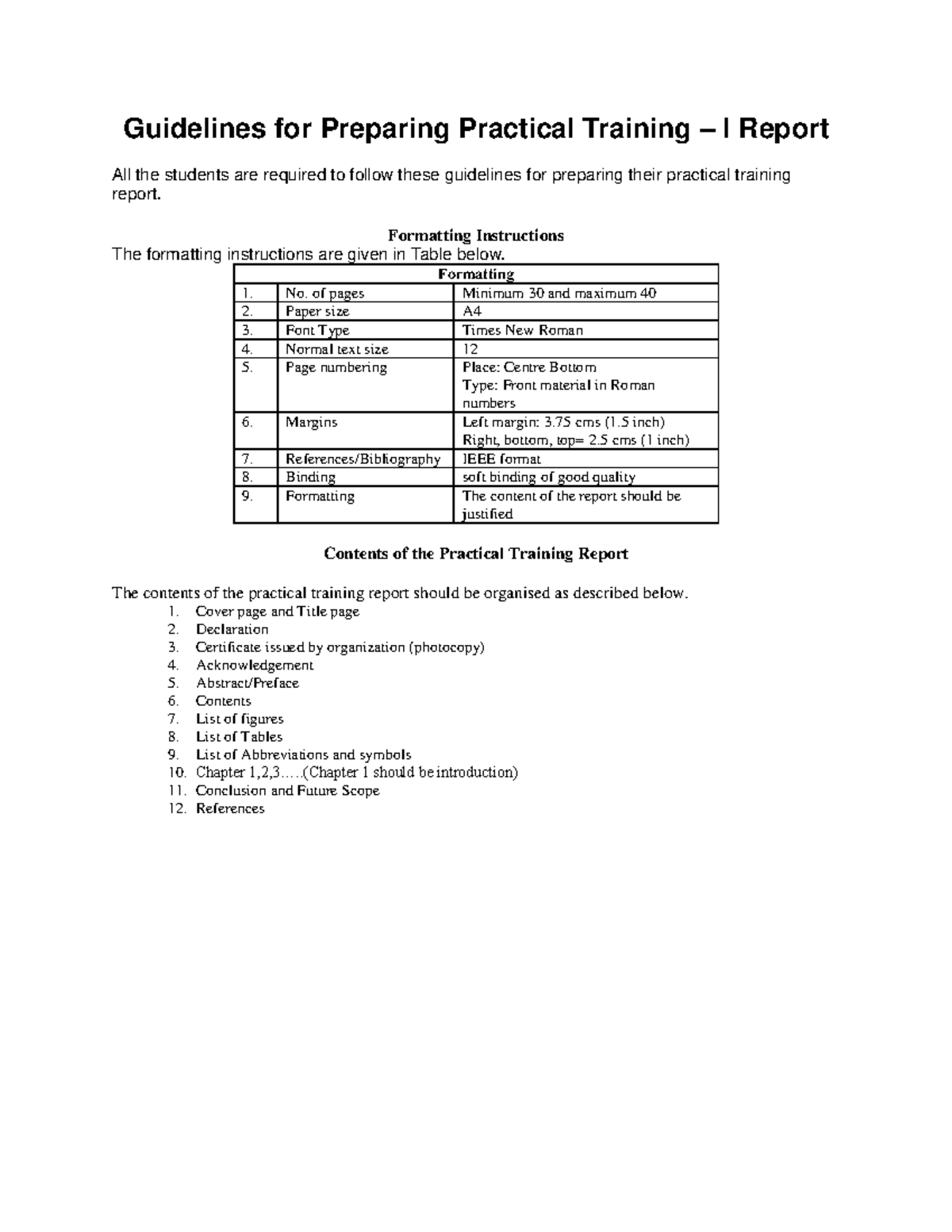 CSE AIML Practical Training Report I (Instruction Manual) GU ...