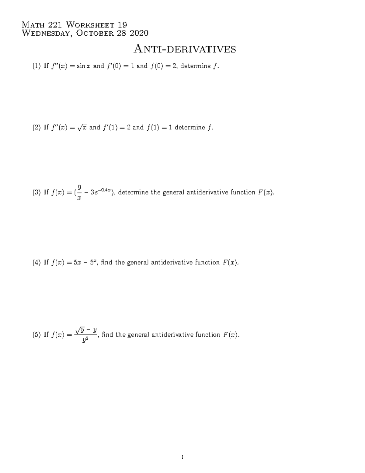 WS19 102820 - Worksheet - Math 221 Worksheet 19 Wednesday, October 28 ...