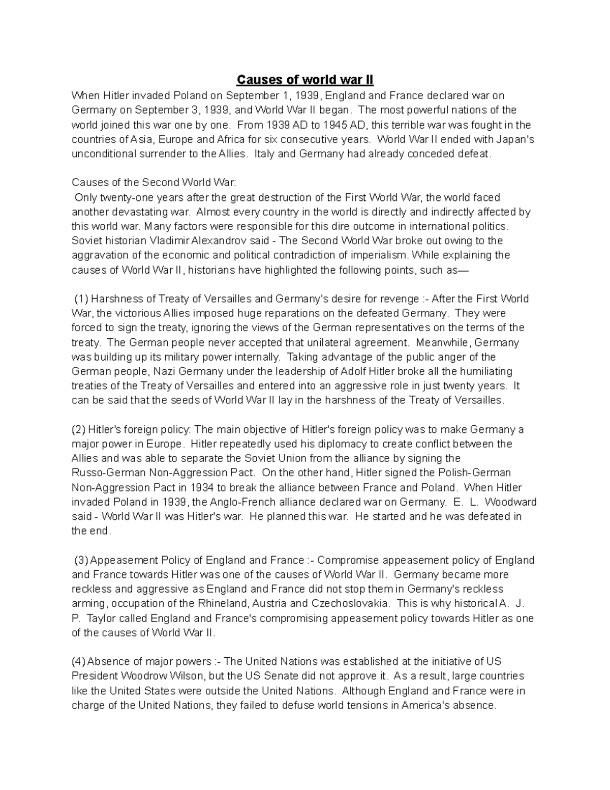 Causes of world war II - Causes of world war II When Hitler invaded ...