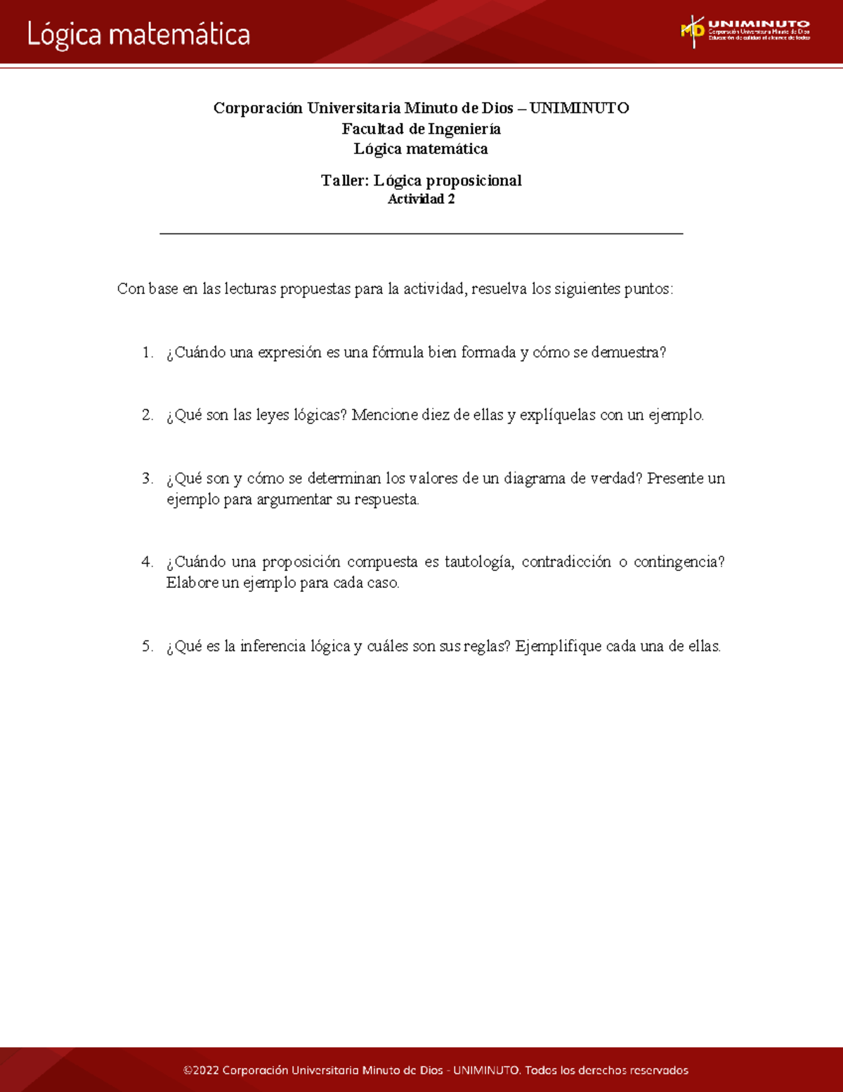 Uni1 act2 Tal Log pro - Apuntes logica - Corporación Universitaria ...