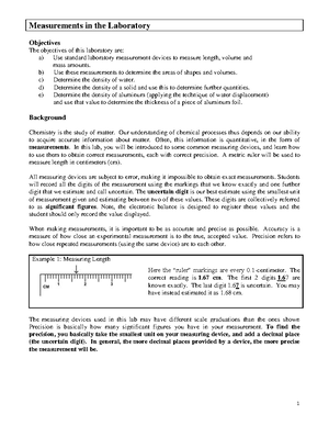 Lab Density-Introduction - The Density of Liquids and Solids Objectives ...