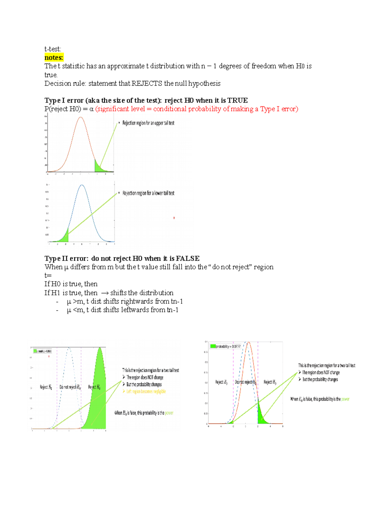 ECON10005 test formating - t-test: notes: The t statistic has an ...