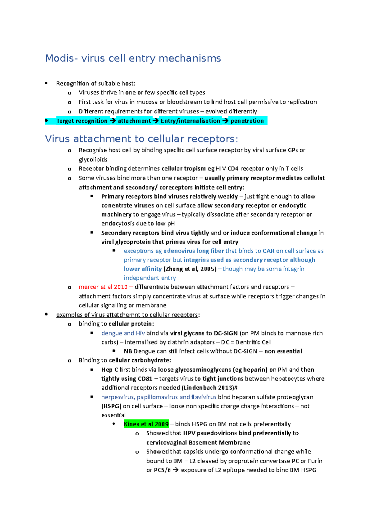 Virus entry mechanisms - Modis- virus cell entry mechanisms Recognition ...