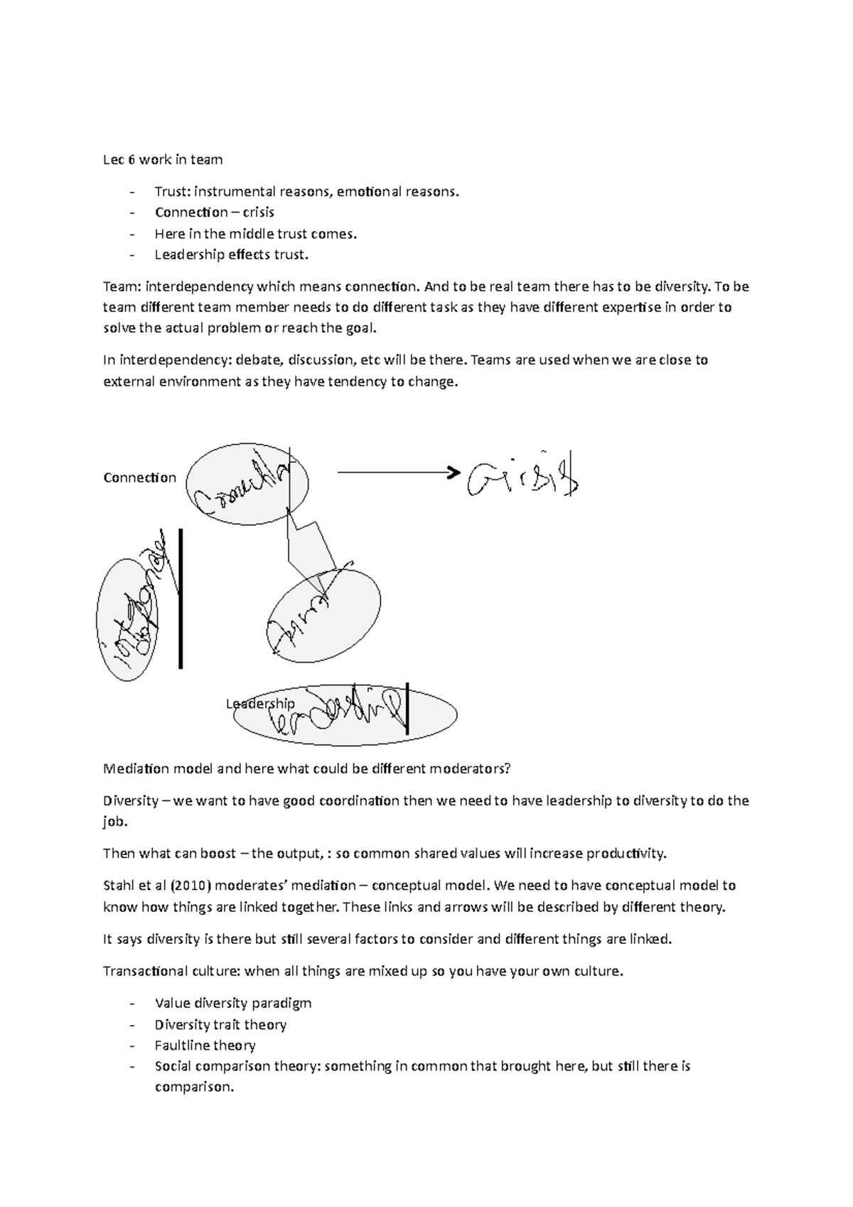 Lec 5 team work - class notes on important class - Lec 6 work in team ...