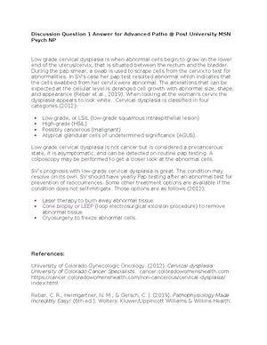 Example PE Log for N522 - This is the practice log that we had to ...