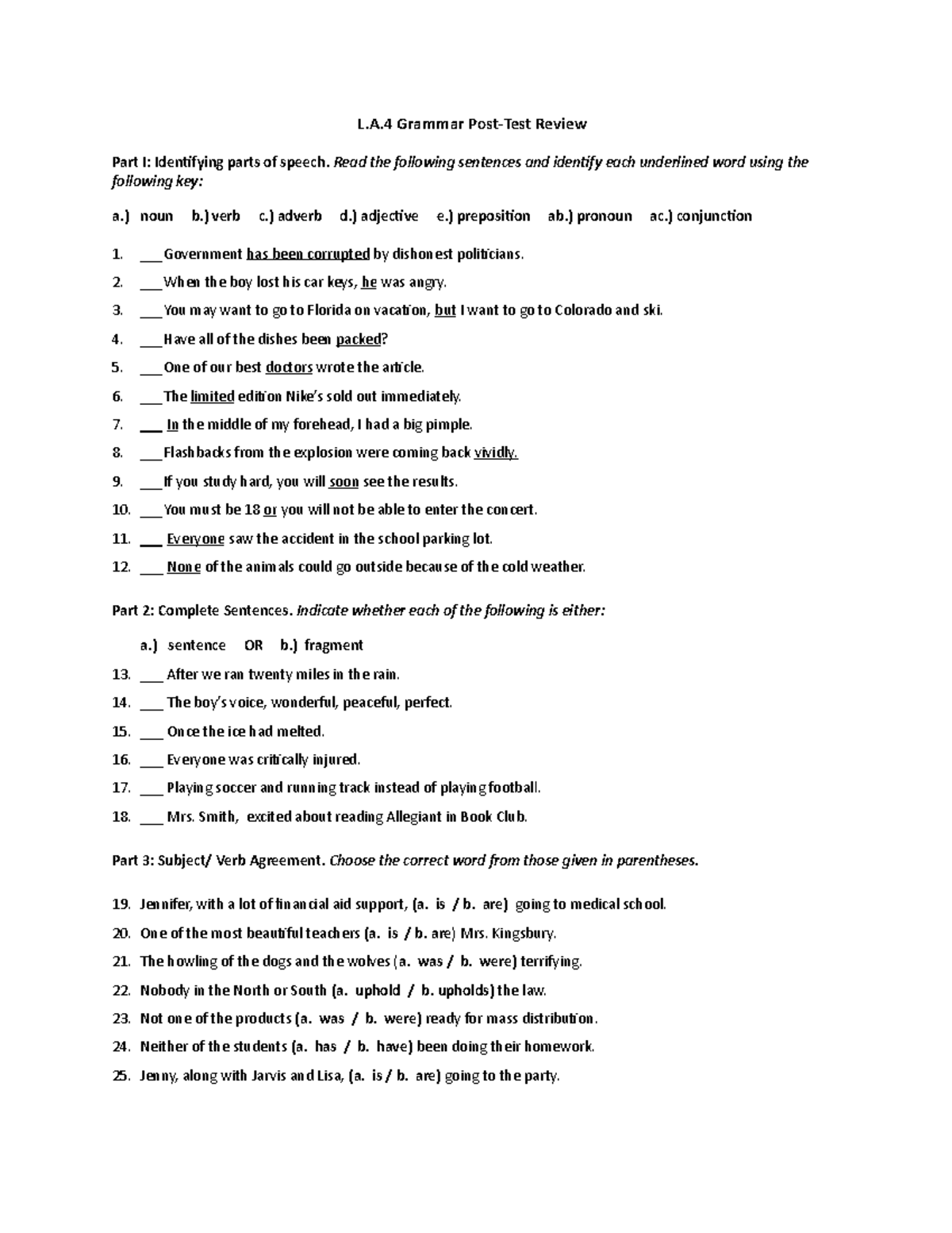 Grammar+post+test+review+LA4+with+KEY - L.A Grammar Post-Test Review ...