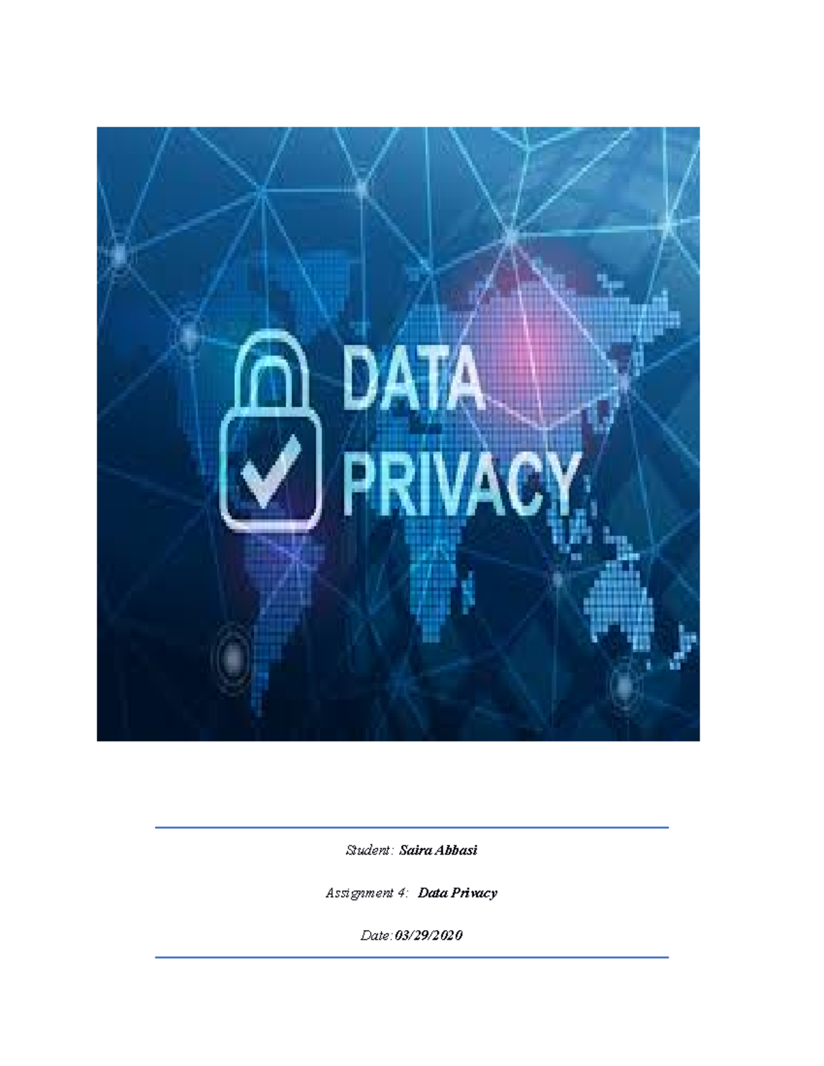 Final Essay -Data Privacy (Specif details) - Student: Saira Abbasi ...
