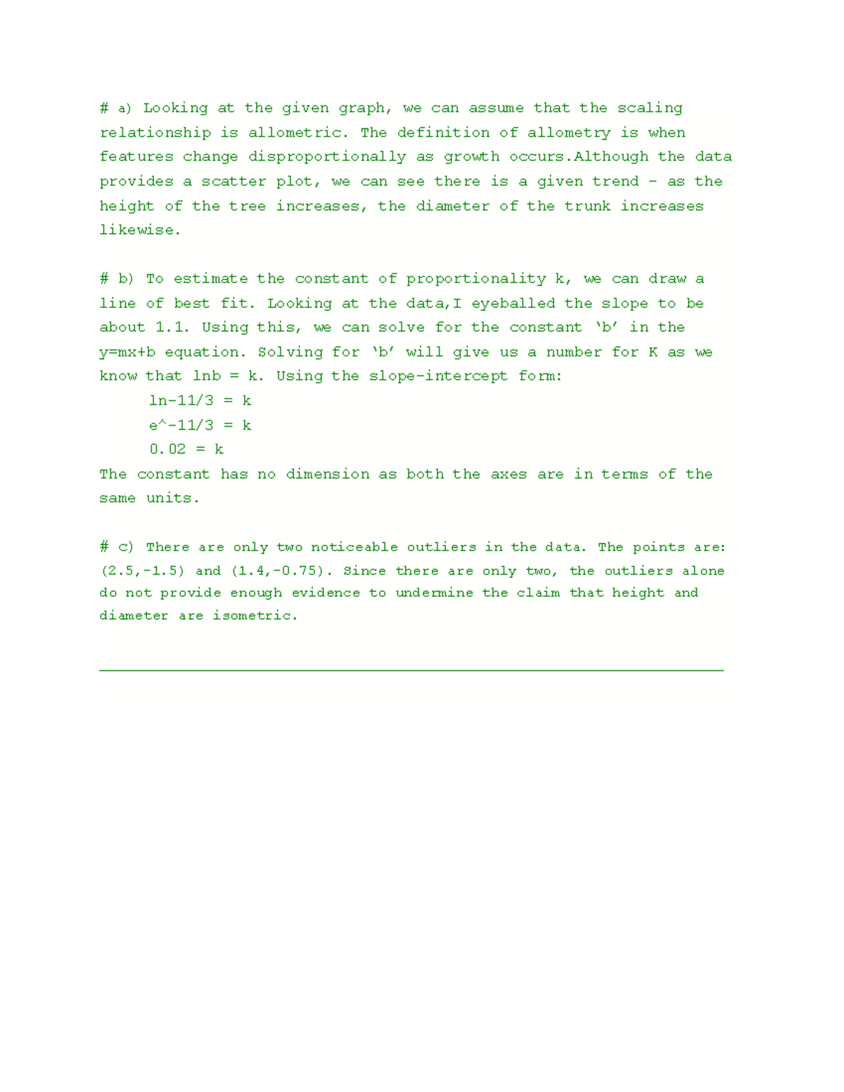 Amath 1201 - Assignment 1 - a) Looking at the given graph, we can ...
