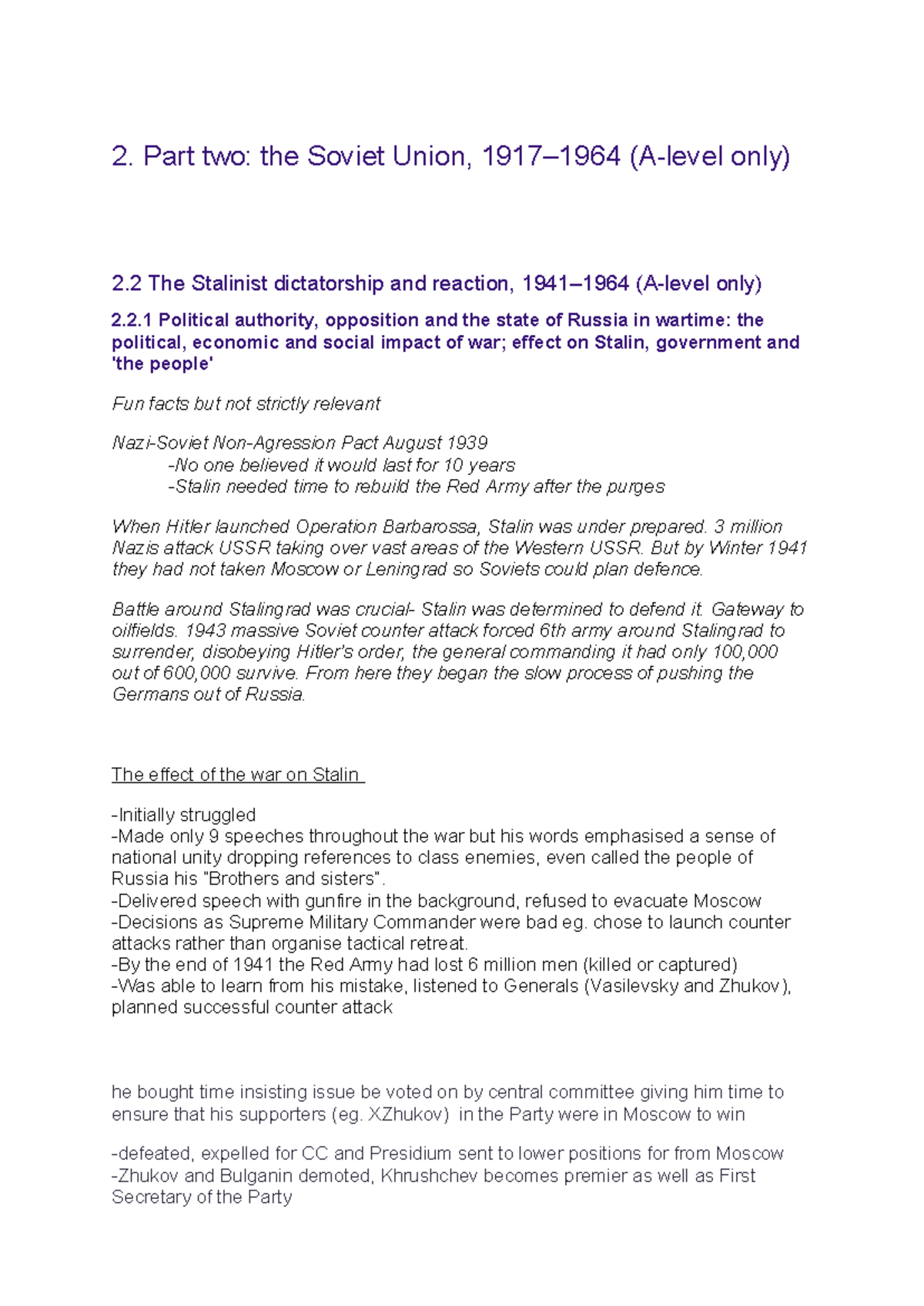 Part two the Soviet Union, 1917–1964 - 2. Part two: the Soviet Union ...