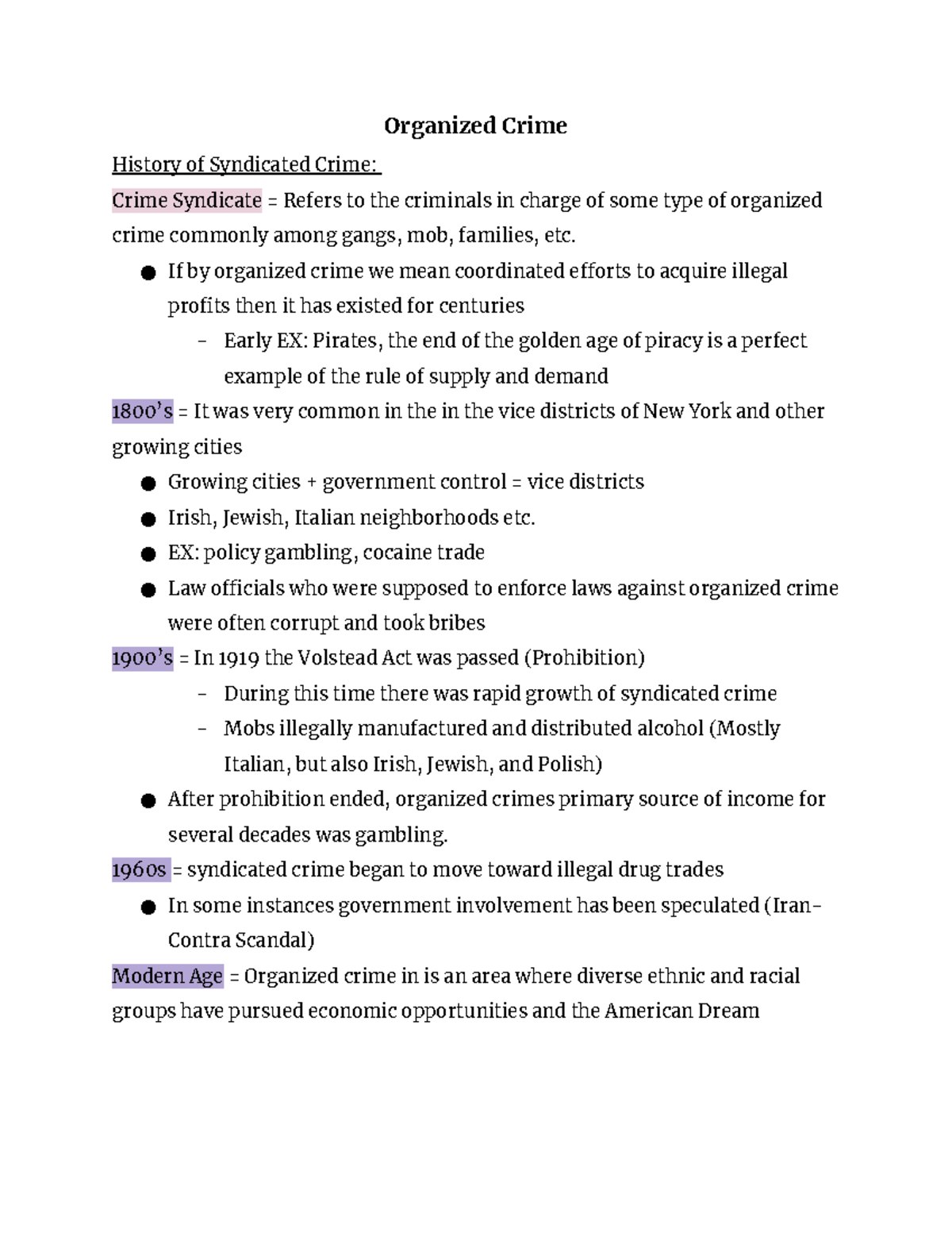 Organized Crime - Organized Crime History of Syndicated Crime: Crime ...