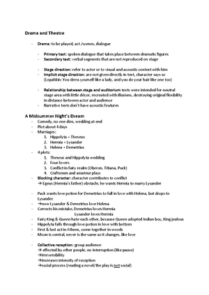 Introduction to the study of Drama - What is Drama? A play for theatre ...