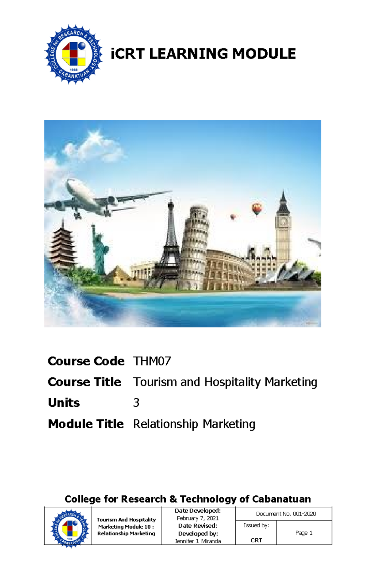 Thm07-module-10-relationship-marketing compress - iCRT LEARNING MODULE ...