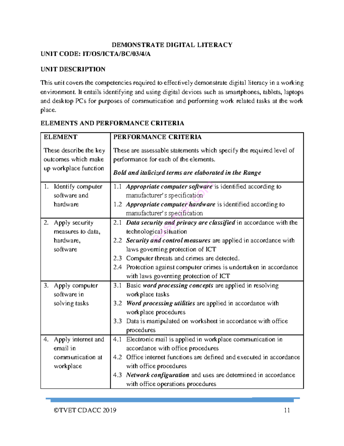 Digital - Summary Information Communication Technology - DEMONSTRATE ...