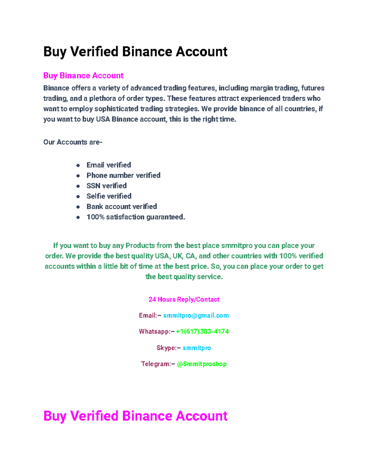 Buy Verified Binance Account - These features attract experienced ...