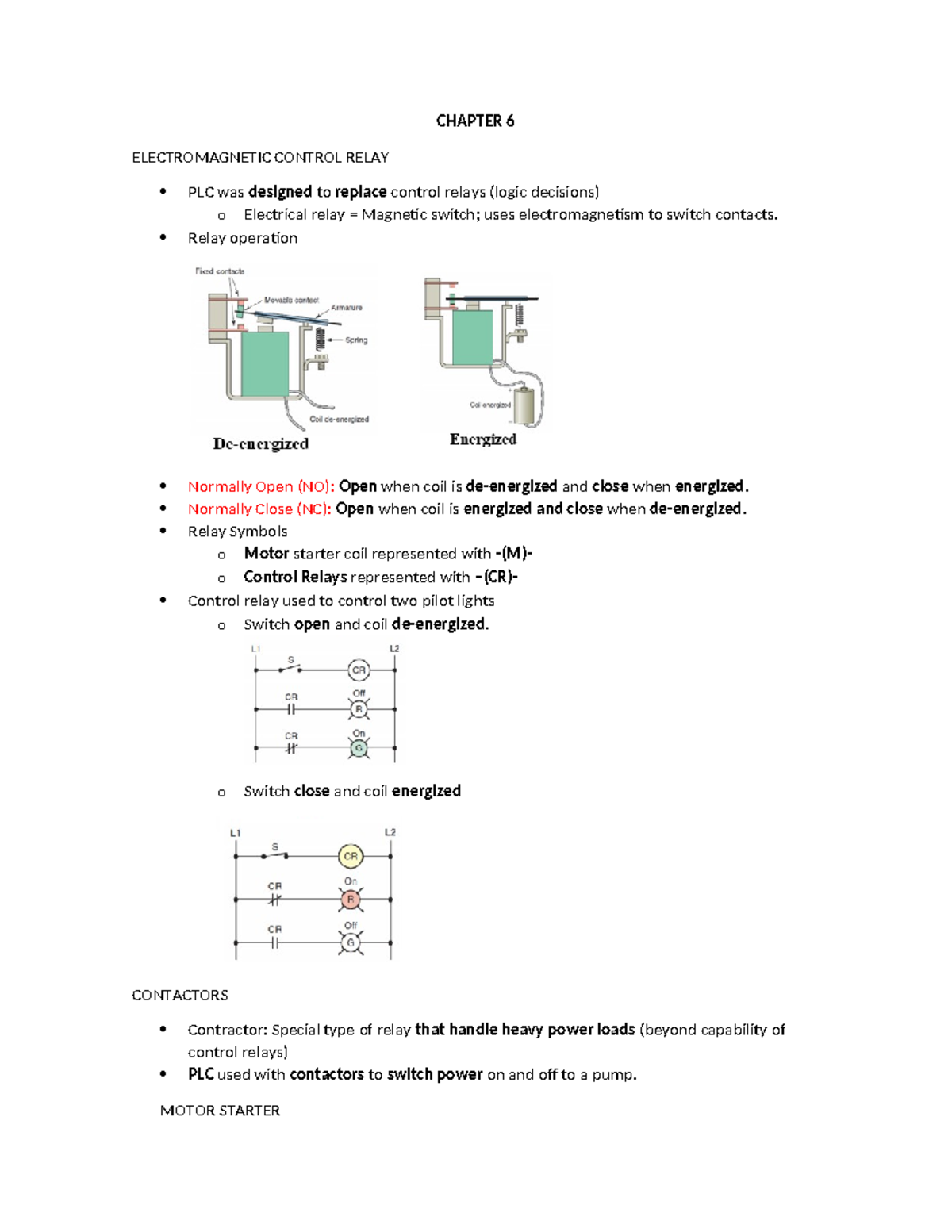 Chapter 6 - Summary Programming Logic - CHAPTER 6 ELECTROMAGNETIC ...