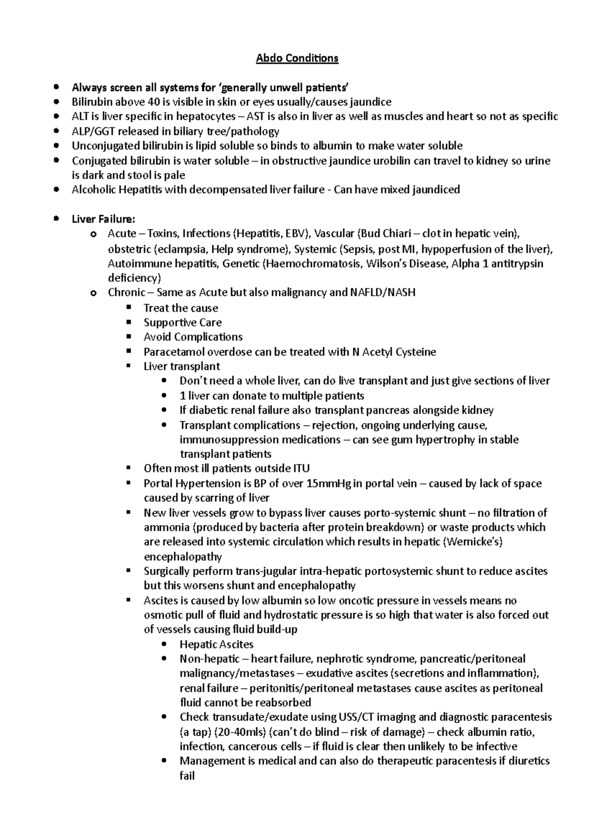 Abdo Conditions - Abdo Conditions Always screen all systems for ...