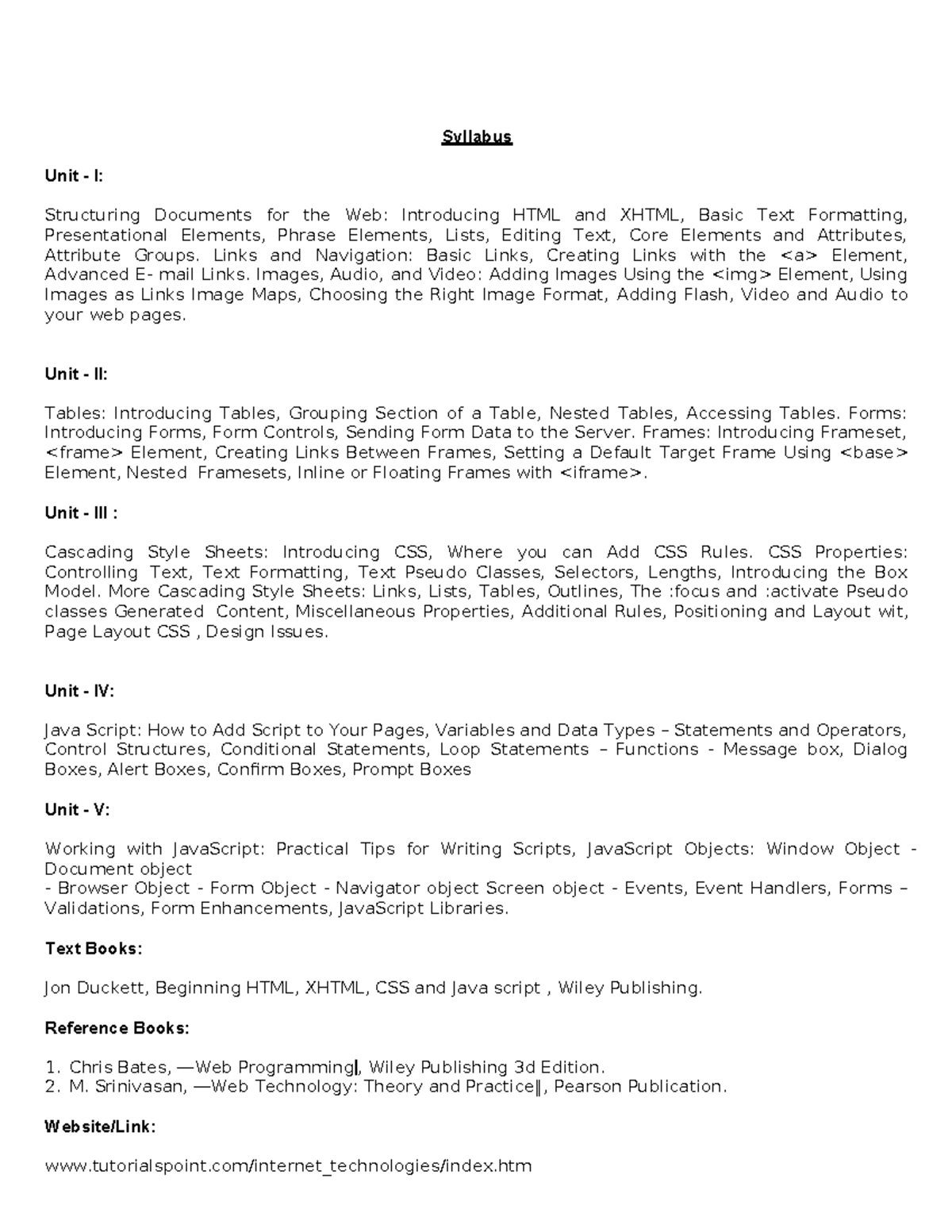 Web Technology notes - It's simple and easy to understand - Syllabus ...