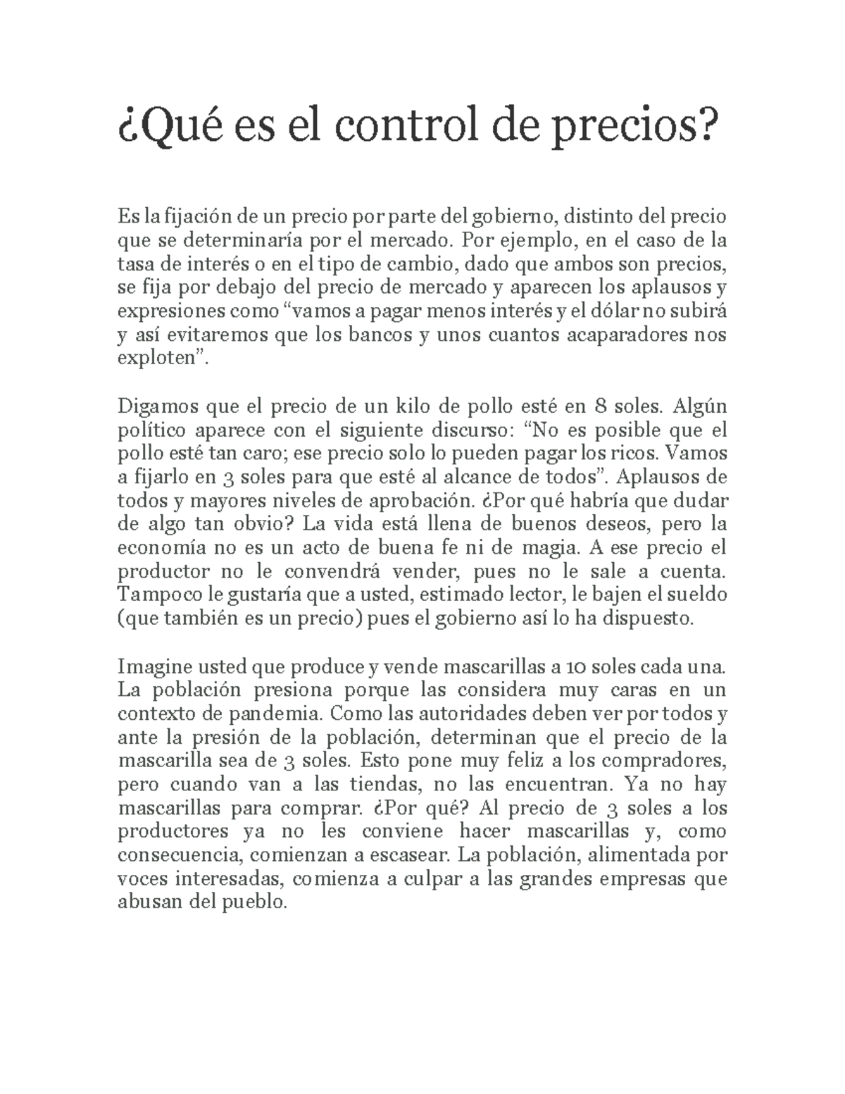 Control DE Precios - janjanjnjc - ¿Qué es el control de precios? Es la ...