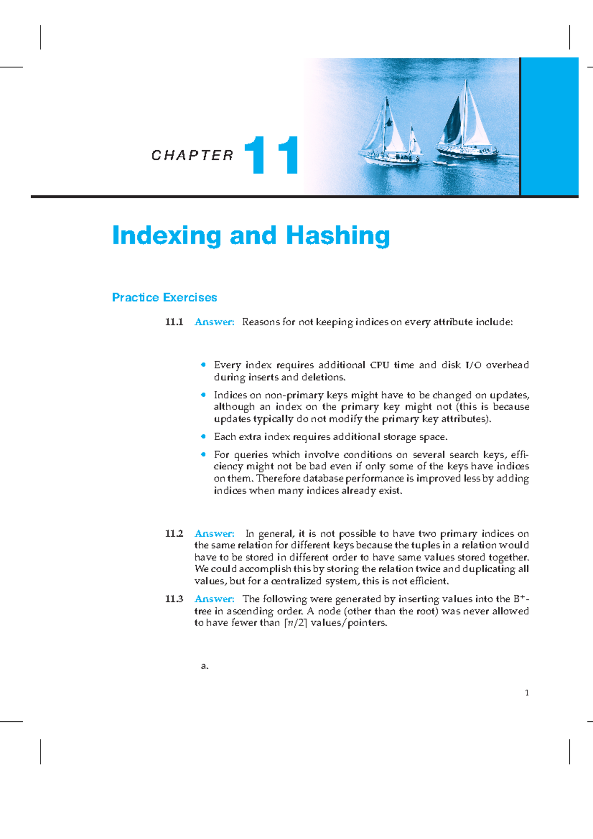 11s - it will helpful - C H A P T E R 11 Indexing and Hashing Practice Exercises 11 Answer ...
