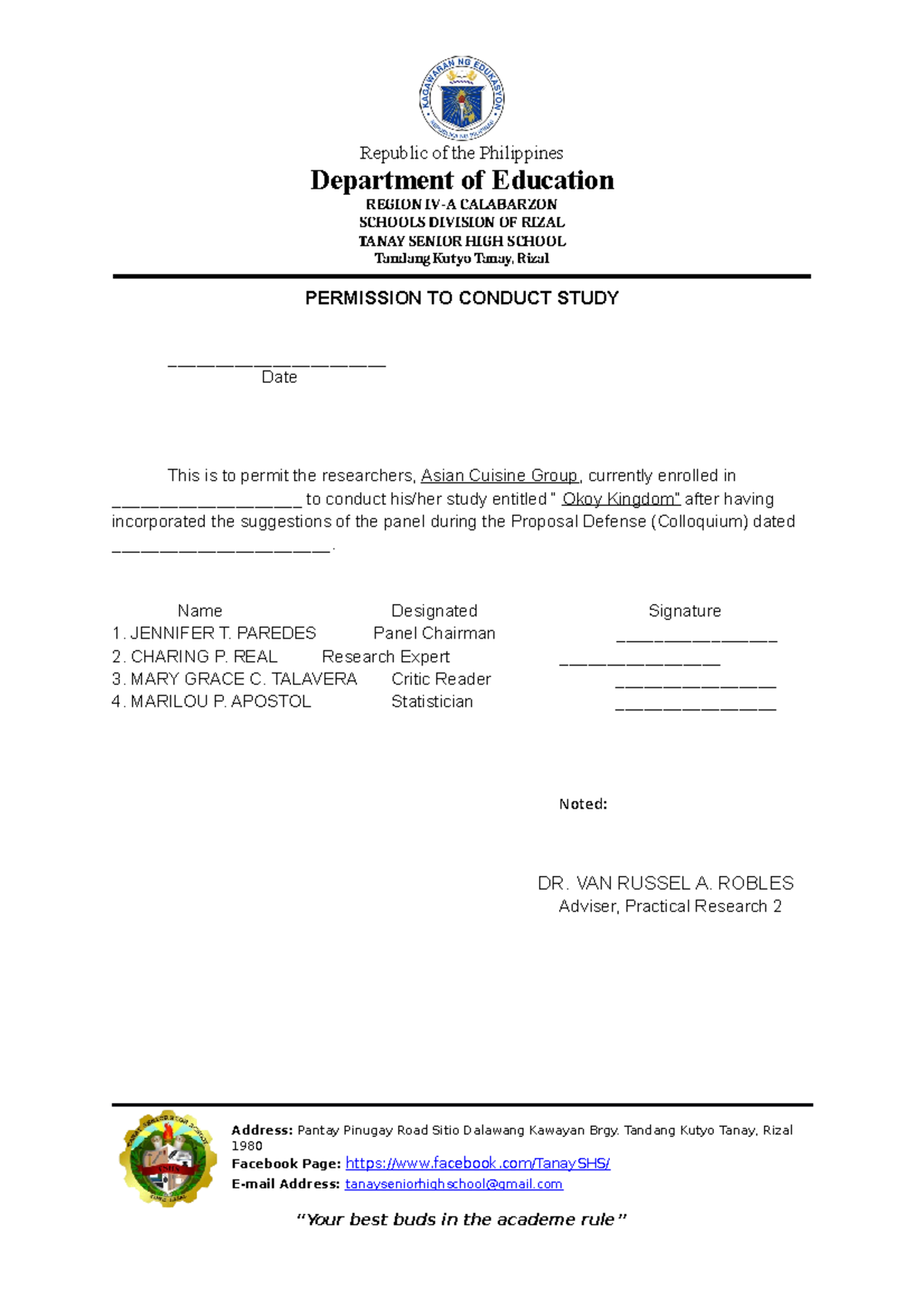 Permit TO Conduct AND Content Validation PR2 - Angleški jezik v ...