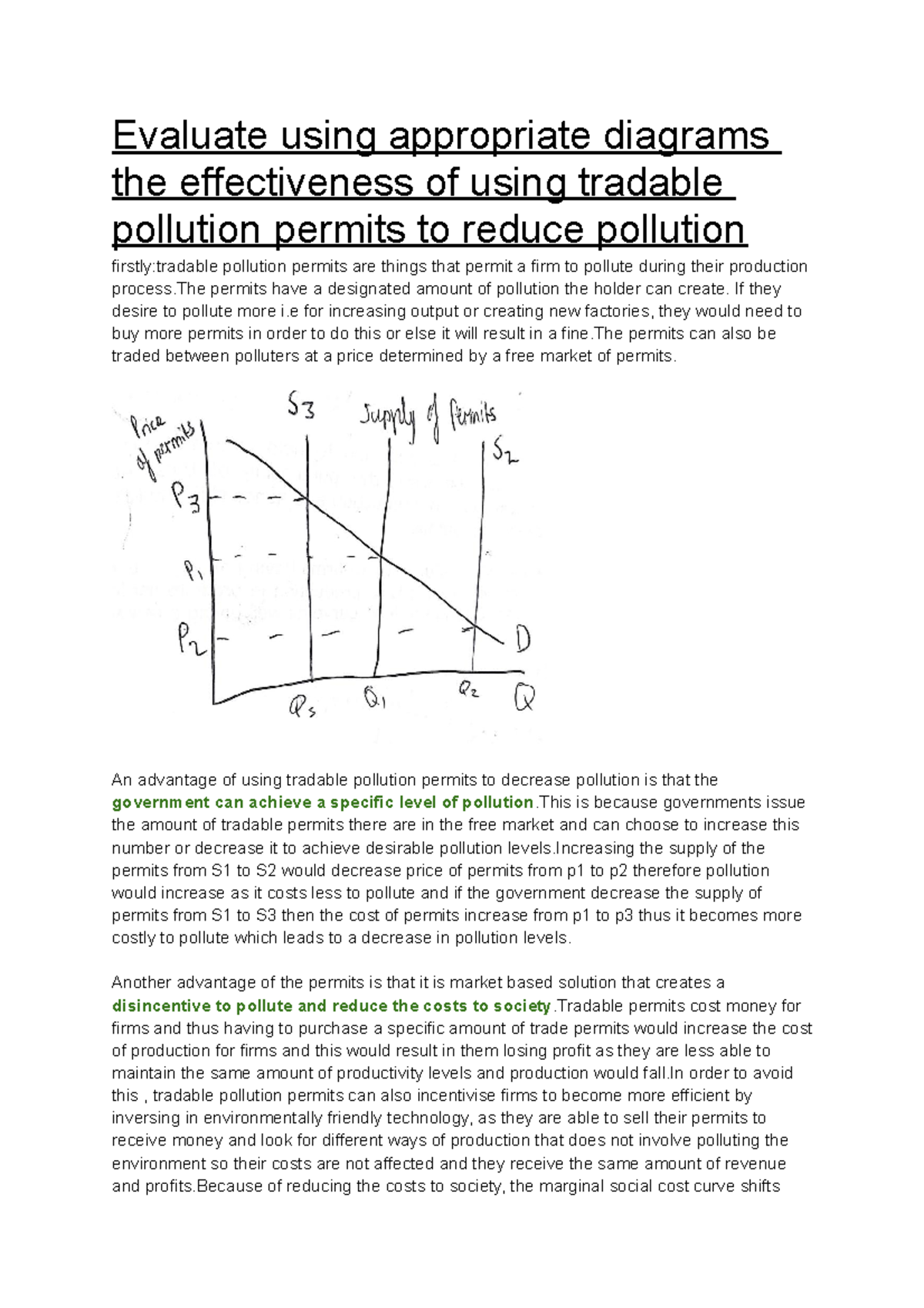 Pollution Permits - Evaluate using appropriate diagrams the ...