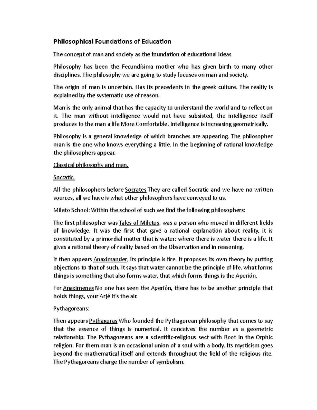 Philosophical Foundations of Education - The philosophy we are going to ...