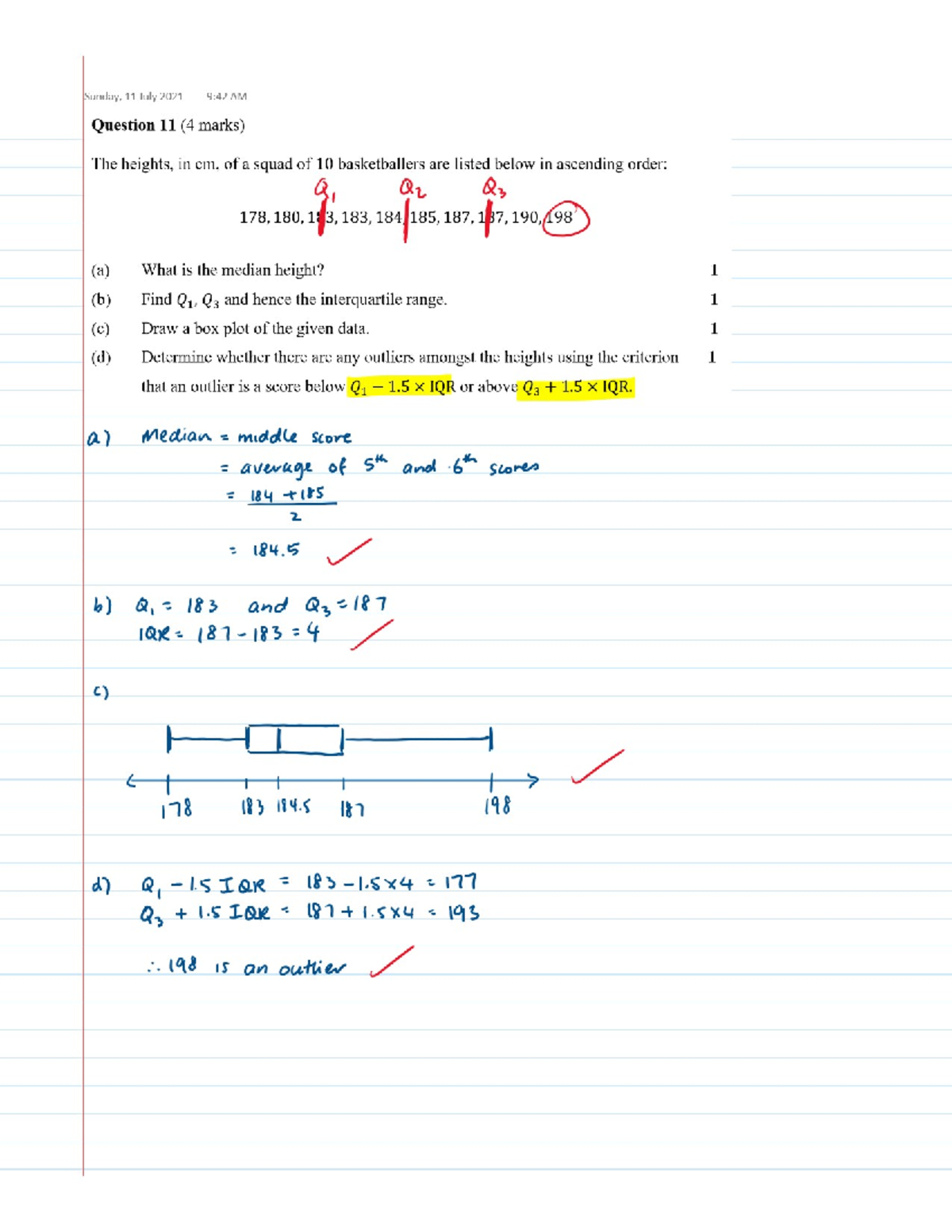 Exam - HSC exam questions that include answers with working out - Studocu