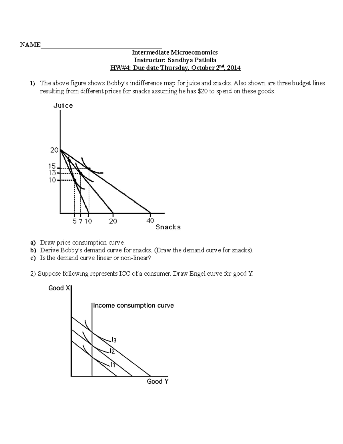 ECON 301 Fall 2014 HW4 - Sandhya Patlolla homework 4 questions - - Studocu