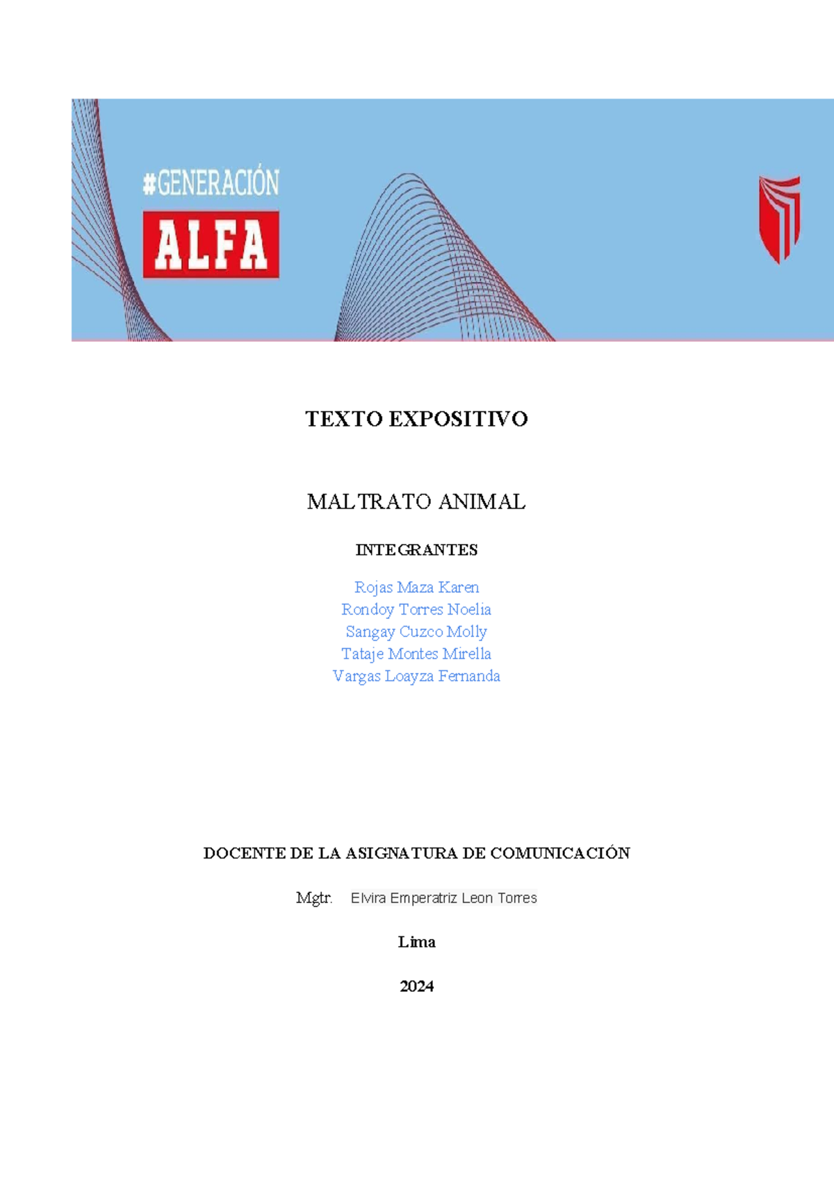 E5 Texto Expositivo - Completo - TEXTO EXPOSITIVO MALTRATO ANIMAL ...