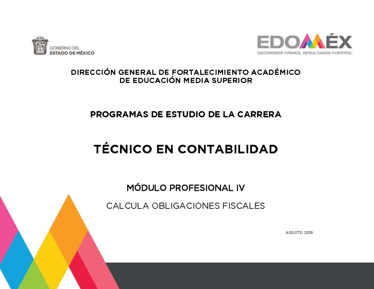 Modulo IV Tecnico en Contabilidad - DIRECCI”N GENERAL DE ...