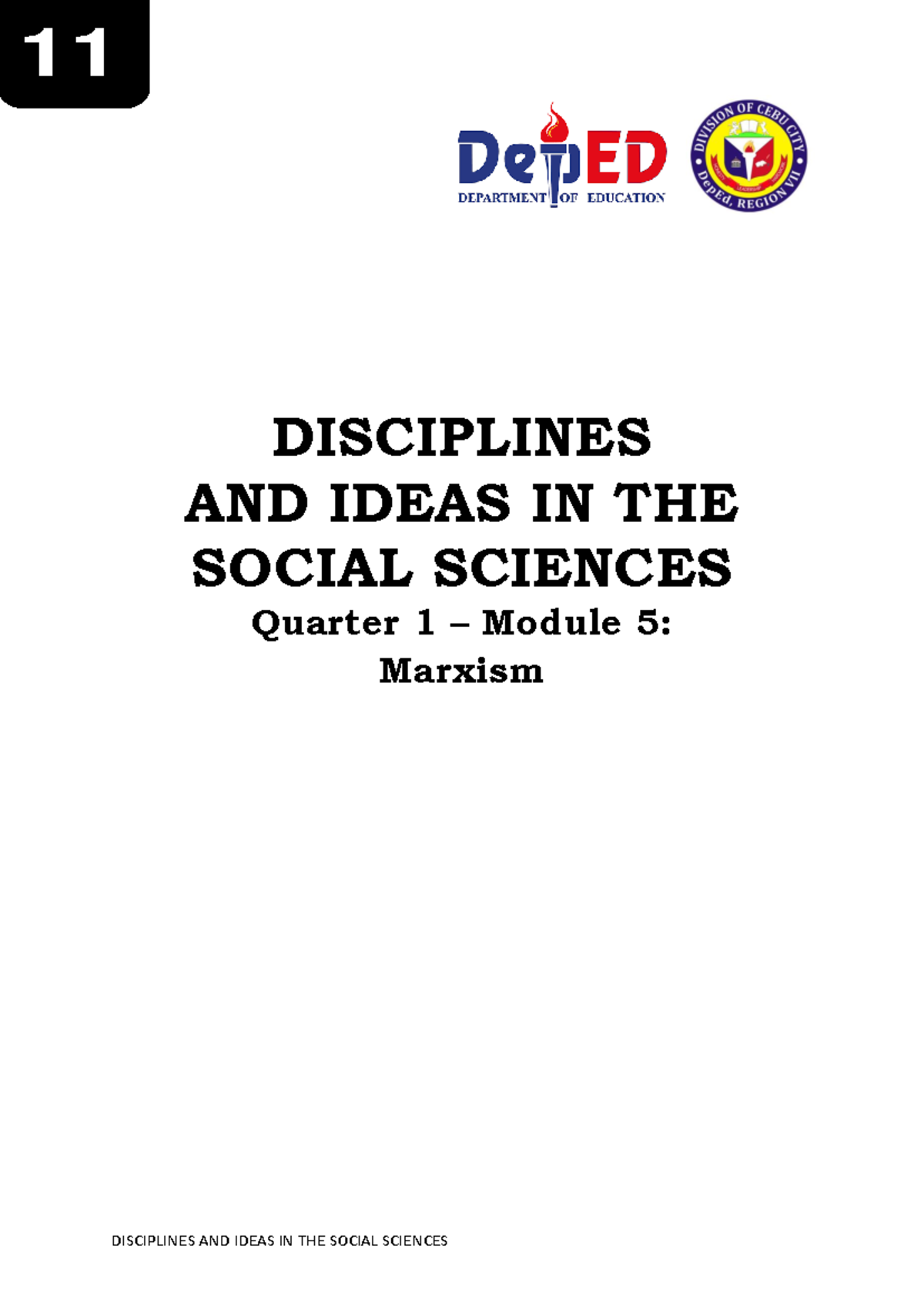 5 Q1 DISS - modules - DISCIPLINES AND IDEAS IN THE SOCIAL SCIENCES ...