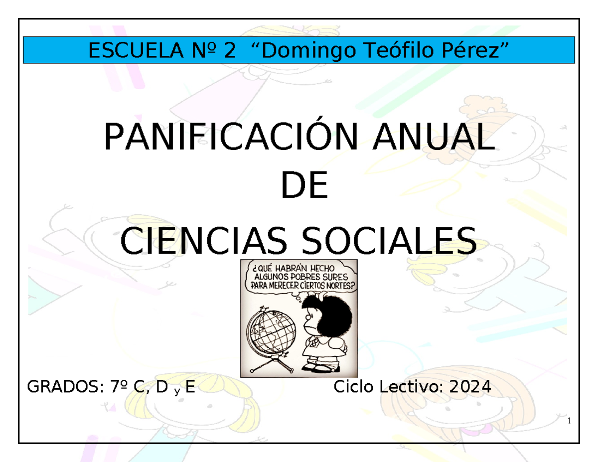 Plani Anual DE CS Sociales- 7MO - ESCUELA Nº 2 “Domingo Teófilo Pérez ...